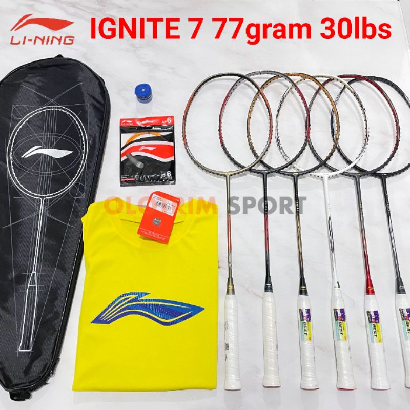 Jual Raket Badminton LINING IGNITE 8 7 77gr 5u 30lbs Original | Shopee ...