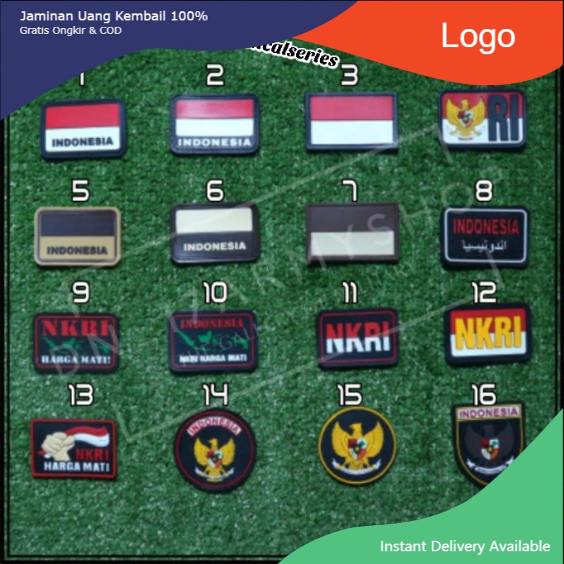 Jual Patch Rubber / Karet / velcro / Tempelan Karet / Karet Perekat ...