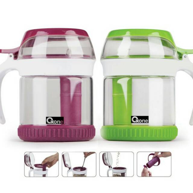Jual oxone Ox-046 Ripples spice jar set with spoon / tempat bumbu ...