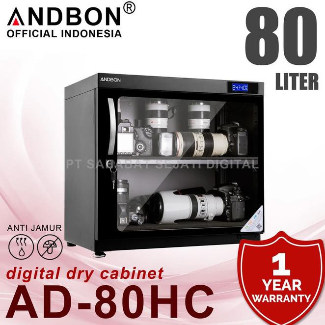 Jual Dry Box Dry Cabinet ANDBON AD-80HC Digital Drybox Drycabinet 80 ...