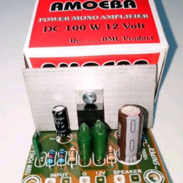 Jual Power Amplifier Mono 100W DC 12 Volt amoeba | Shopee Indonesia