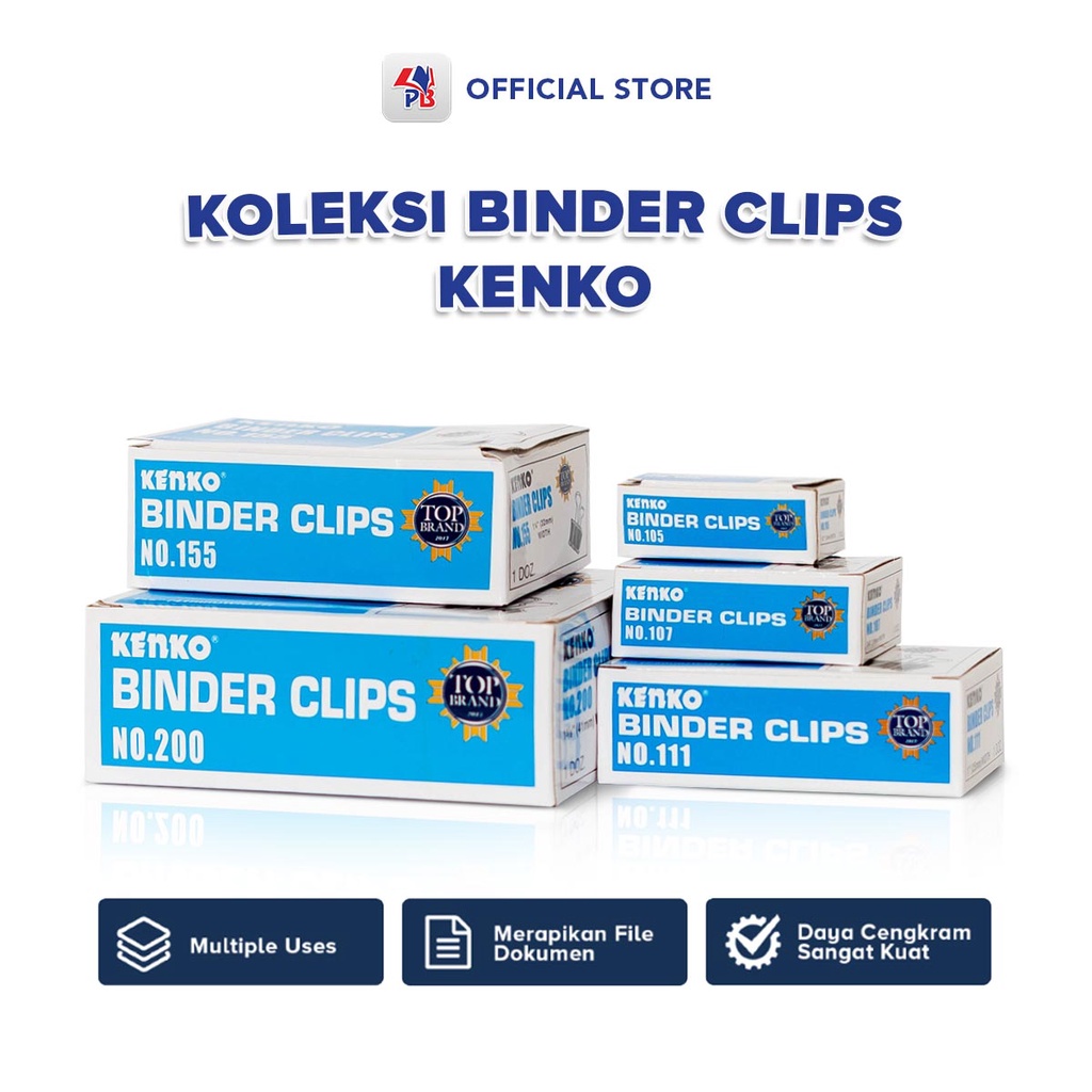 Jual Binder Clip Kenko Penjepit Klip Kertas Multiguna No 105 107 111 ...