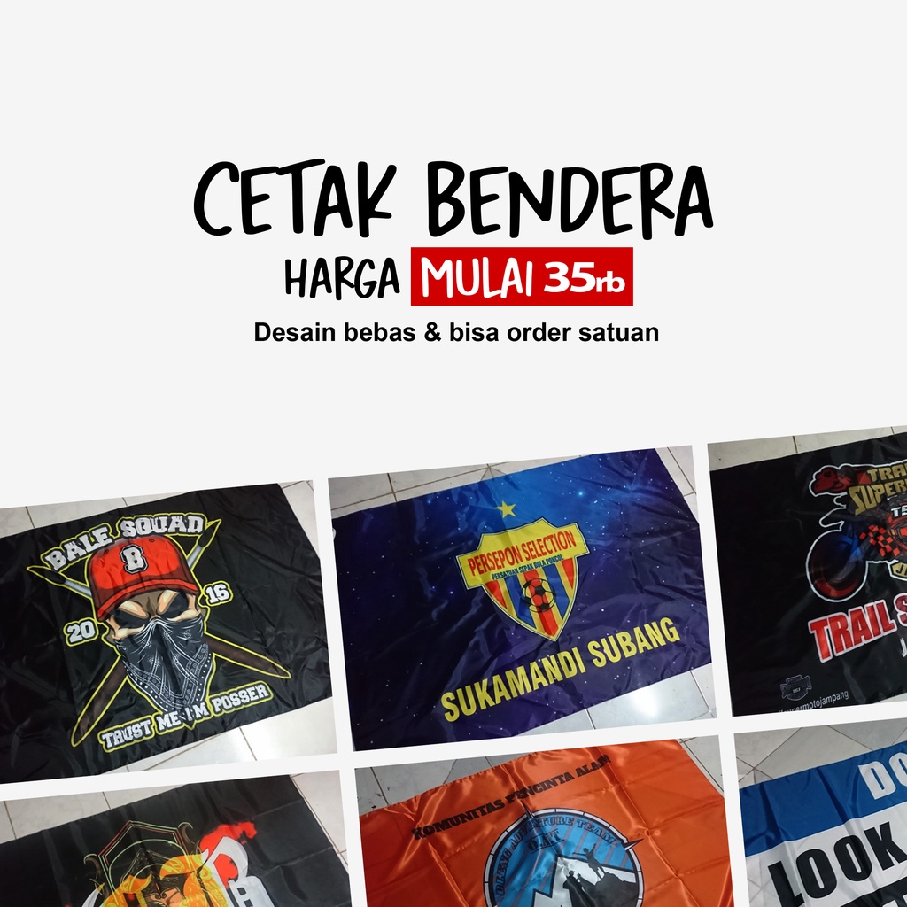 Jual Cetak Bendera dan Spanduk Kain Custom | Shopee Indonesia