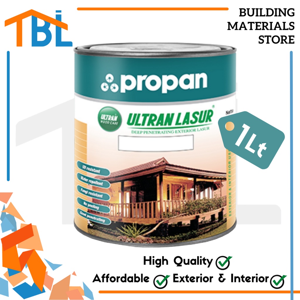 Jual PROPAN Ultran Lasur Cat Pelapis Kayu Politur 1 Liter Solvent Based ...