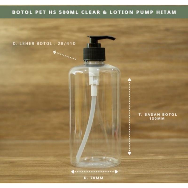 Jual BOTOL LOTION PUMP 500ML NECK 28 TEBAL | Shopee Indonesia