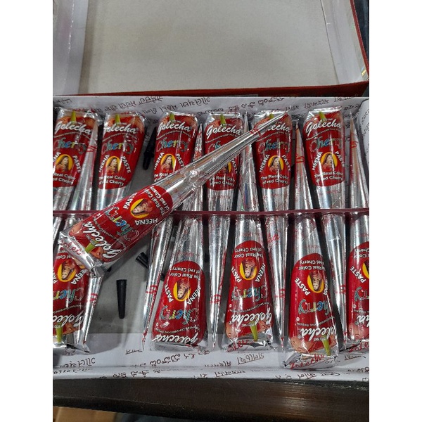 Jual hena pacar halal warna cherry golecha cerry | Shopee Indonesia