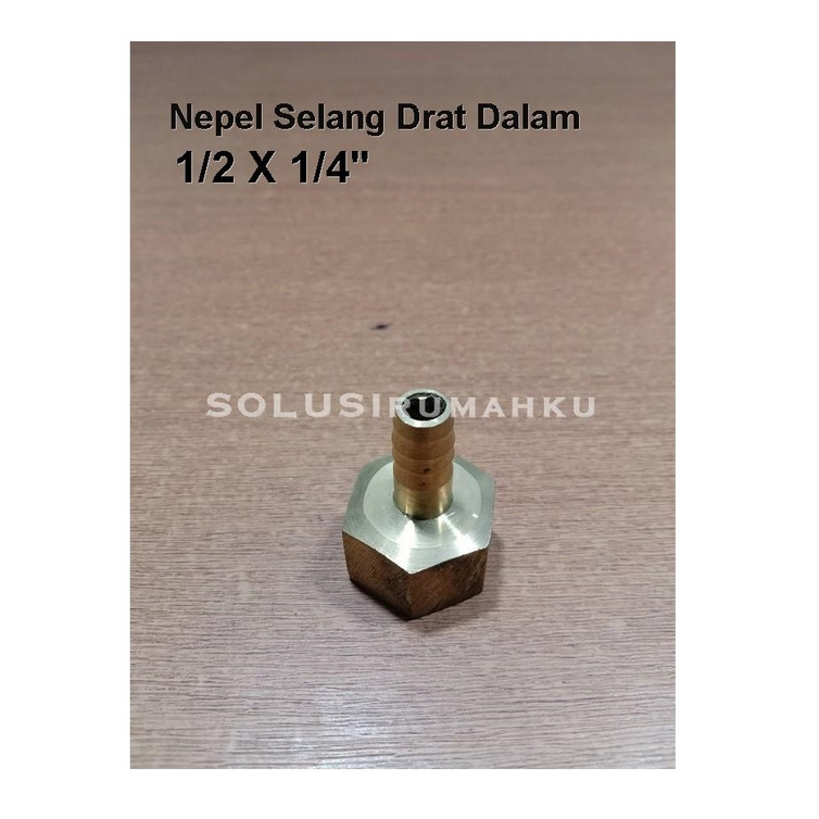 Jual Nepel Drat Dalam Drat 1/2" u/ Selang 1/4" Nepple Nipel Selang ...