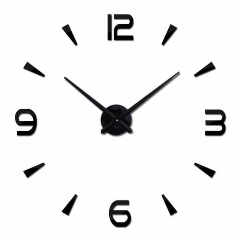 Jual Jam Dinding Tempel DIY analog Dekorasi 3D Ukuran 70cm Modern Clock ...