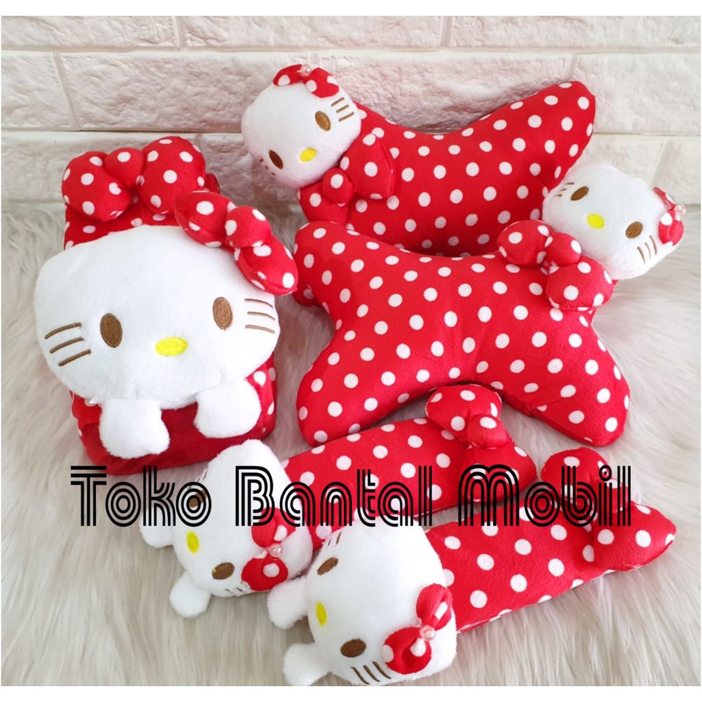 Jual Bantal Mobil Hello Kitty 3in1 Lying Merah | Shopee Indonesia