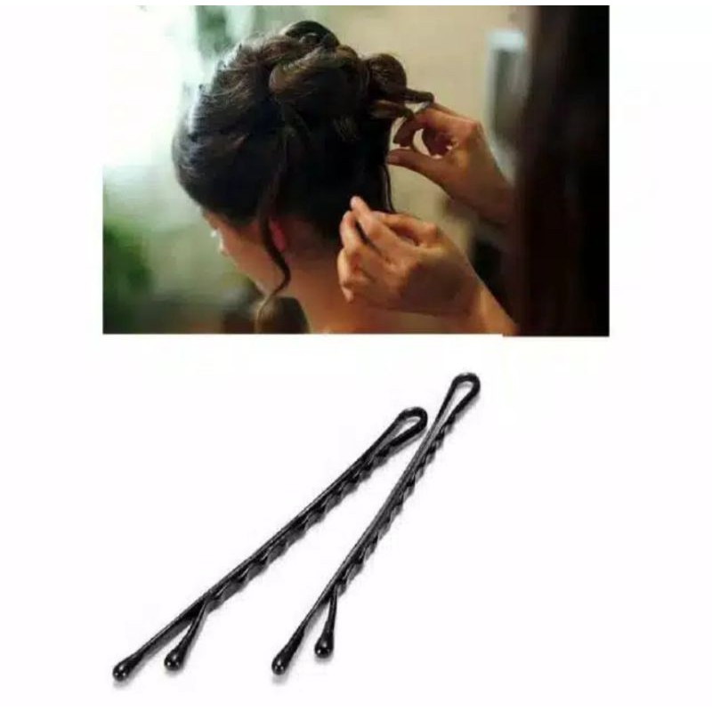 Jual SATUAN Kep Lidi Hitam/Jepit Lidi/ Kep Jepitan Sanggul/ Jepitan ...