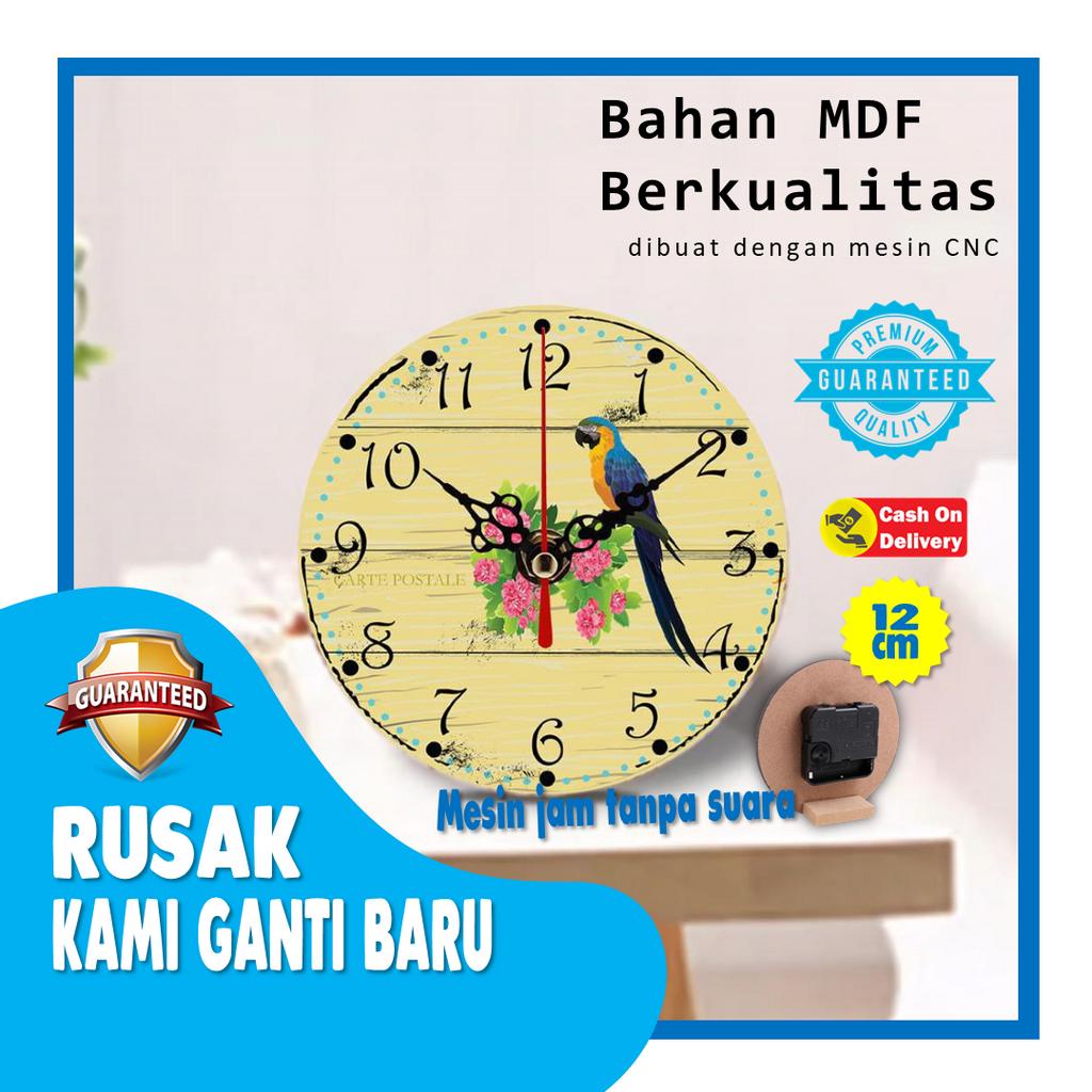 Jual Jam Meja Unik Kayu MDF Murah Kado Carte Postale Vintage Shabby ...