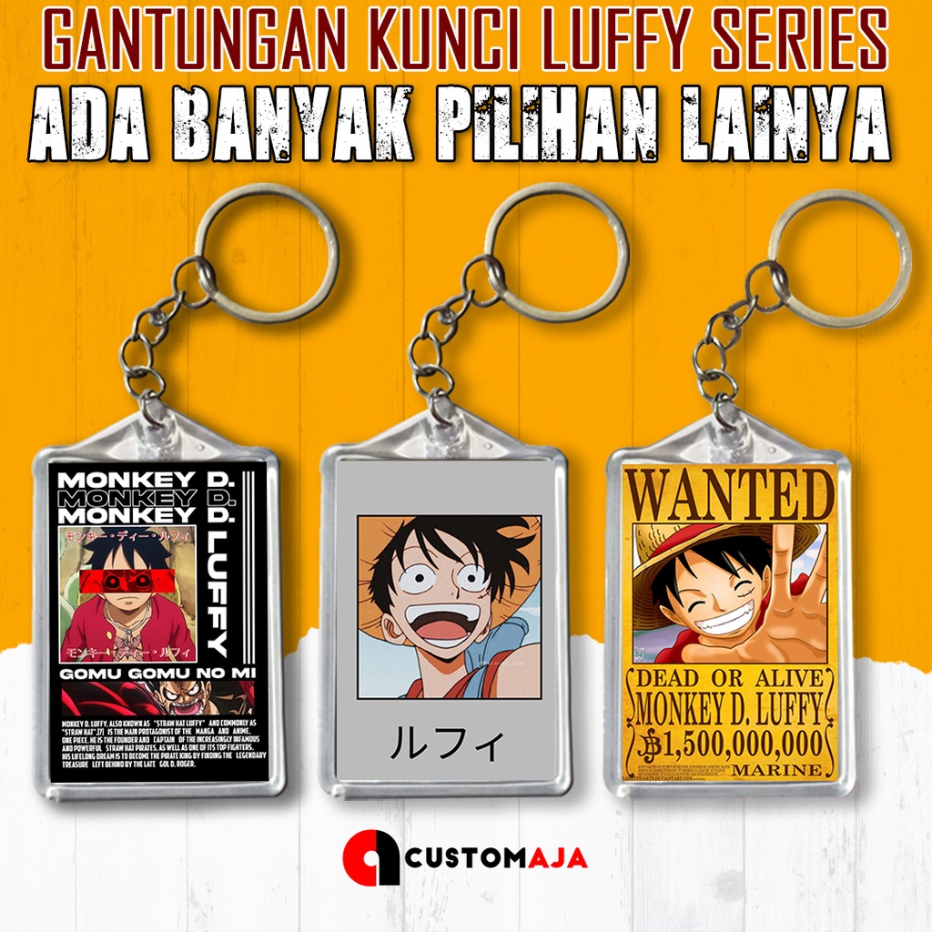 Jual Gantungan Kunci One Piece Monkey D Luffy Ganci Wanted Astetik ...