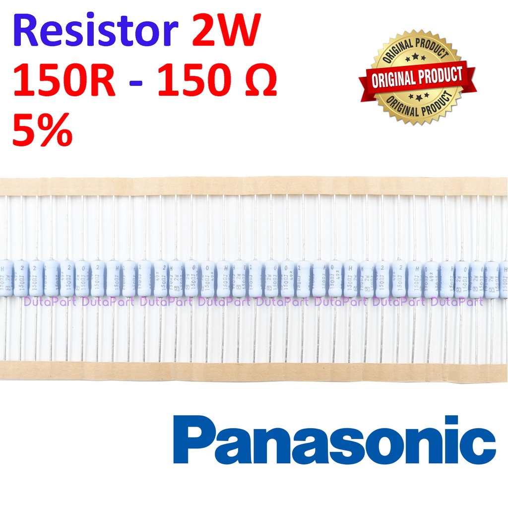 Jual Resistor 150 Ohm 2 Watt 5% ORIGINAL PANASONIC 2W 150R HIGH QUALITY | Shopee Indonesia