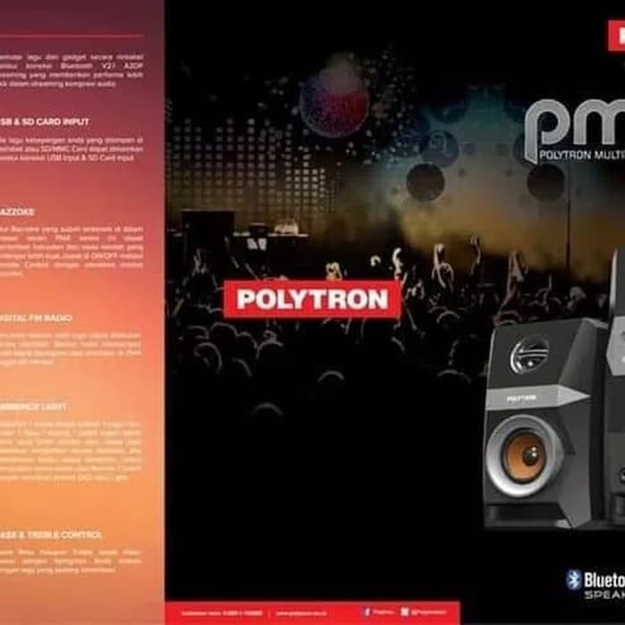 Jual SPEAKER ACTIVE POLYTRON PMA 9502 BLUETOOTH USB SD KARAOKE REMOT ...