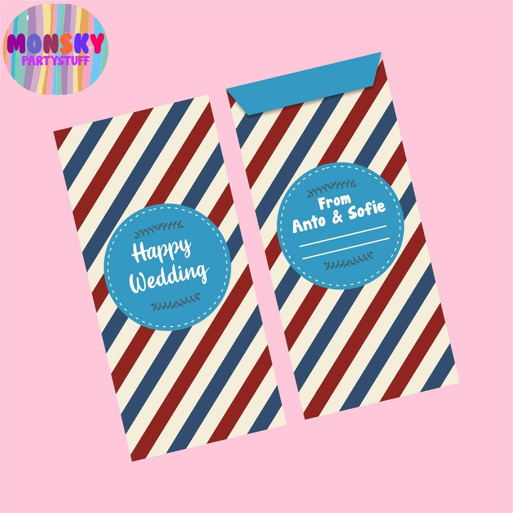Jual (10 Pcs) Amplop Kondangan Angpao Wedding Custom Nama / Amplop ...