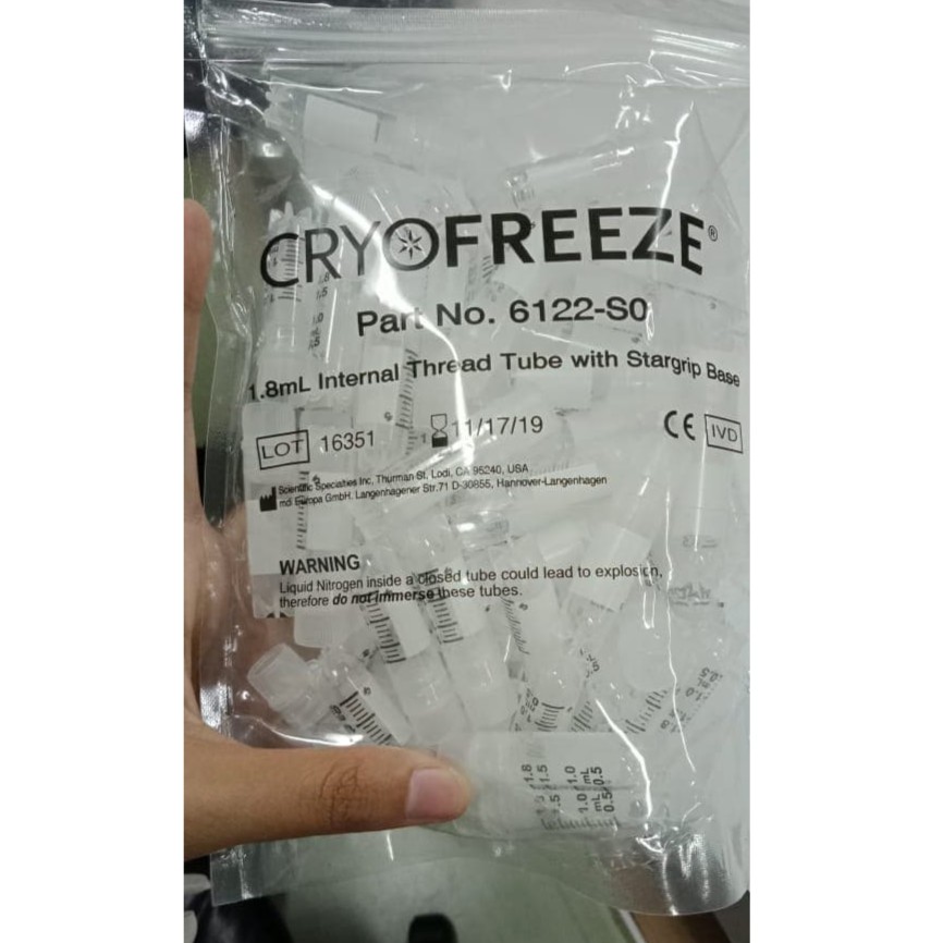 Jual Cryotubes/ Cryovial 1,8ml isi 50buah/Bag | Shopee Indonesia