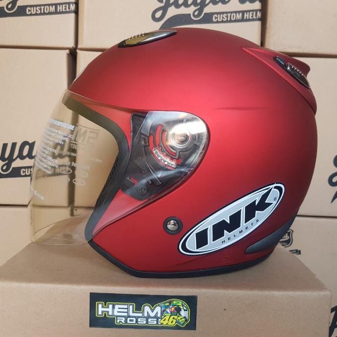 Jual Helm Ink Centro Merah Doff | Sni | M L Xl | Shopee Indonesia