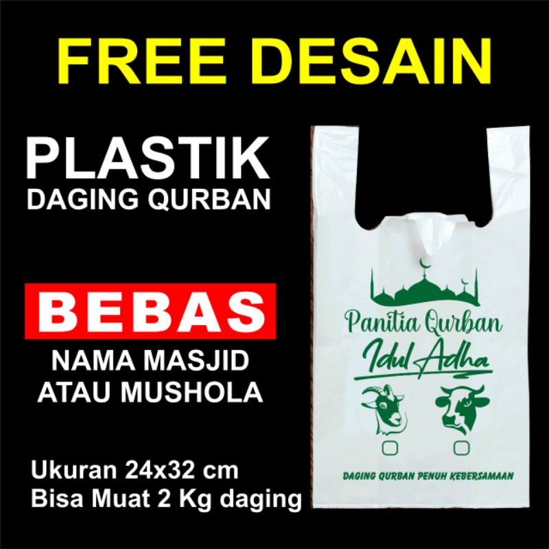 Jual PASTIK KEMASAN DAGING KURBAN ISI 50 LEMBAR/PLASTIK IDUL ADHA ...