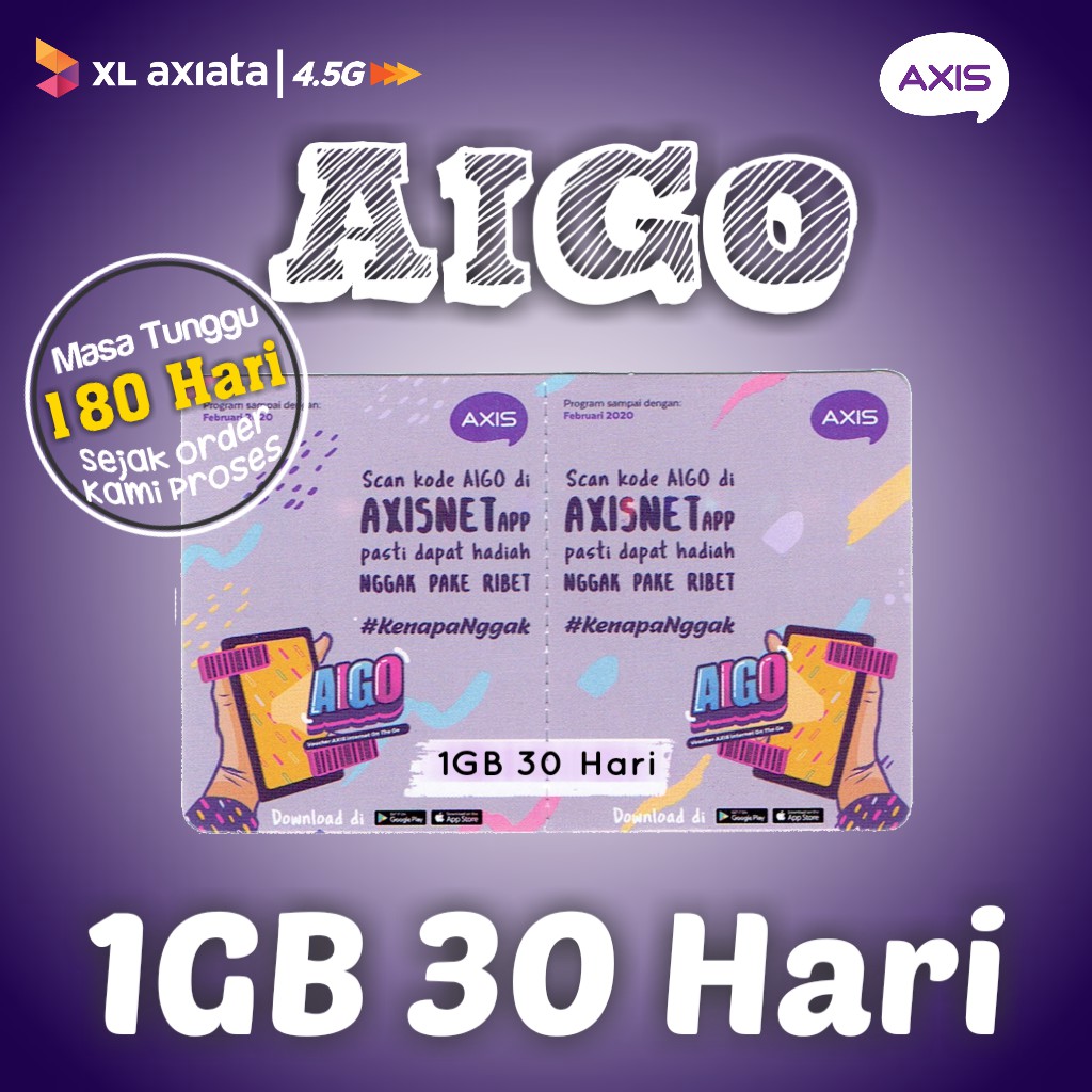 Jual PV VOUCHER AXIS AIGO 1 GB 30 HARI VOUCHER AXIS MURAH | Shopee ...