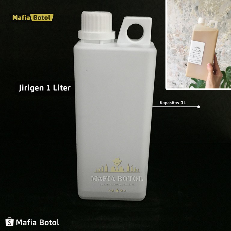 Jual Jerigen 1L tinggi hdpe kemasan madu jrigen curigen satu liter ...