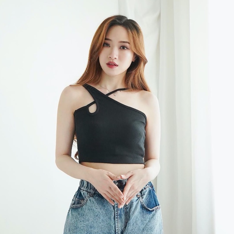 Jual Tank Top Cross Tanktop Basic Tank Top Knit Baju Atasan Wanita Sexy ...