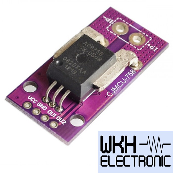 Jual Modul Sensor Arus Hall Current Sensor 50A ACS758 AC DC for Arduino ...