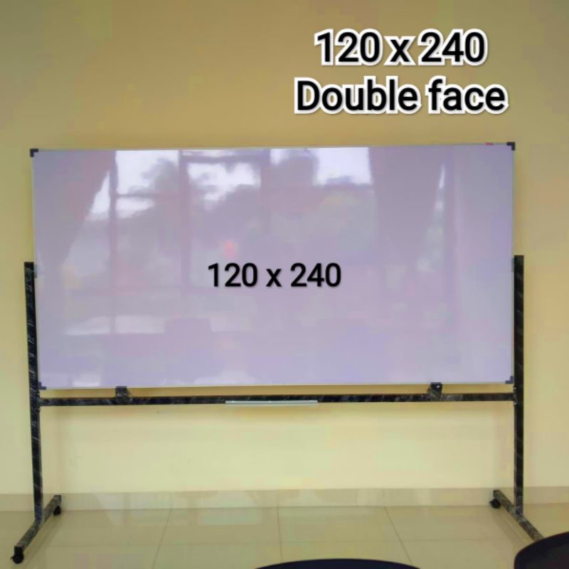 Jual whiteboard double face 120 x 240 cm | Shopee Indonesia