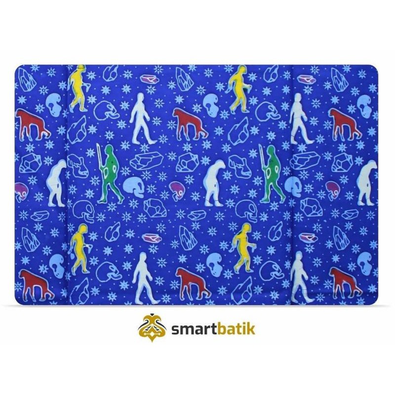 Jual Batik Sejarah Motif Manusia Purba Biru Elektrik (Tulis Kombinasi ...