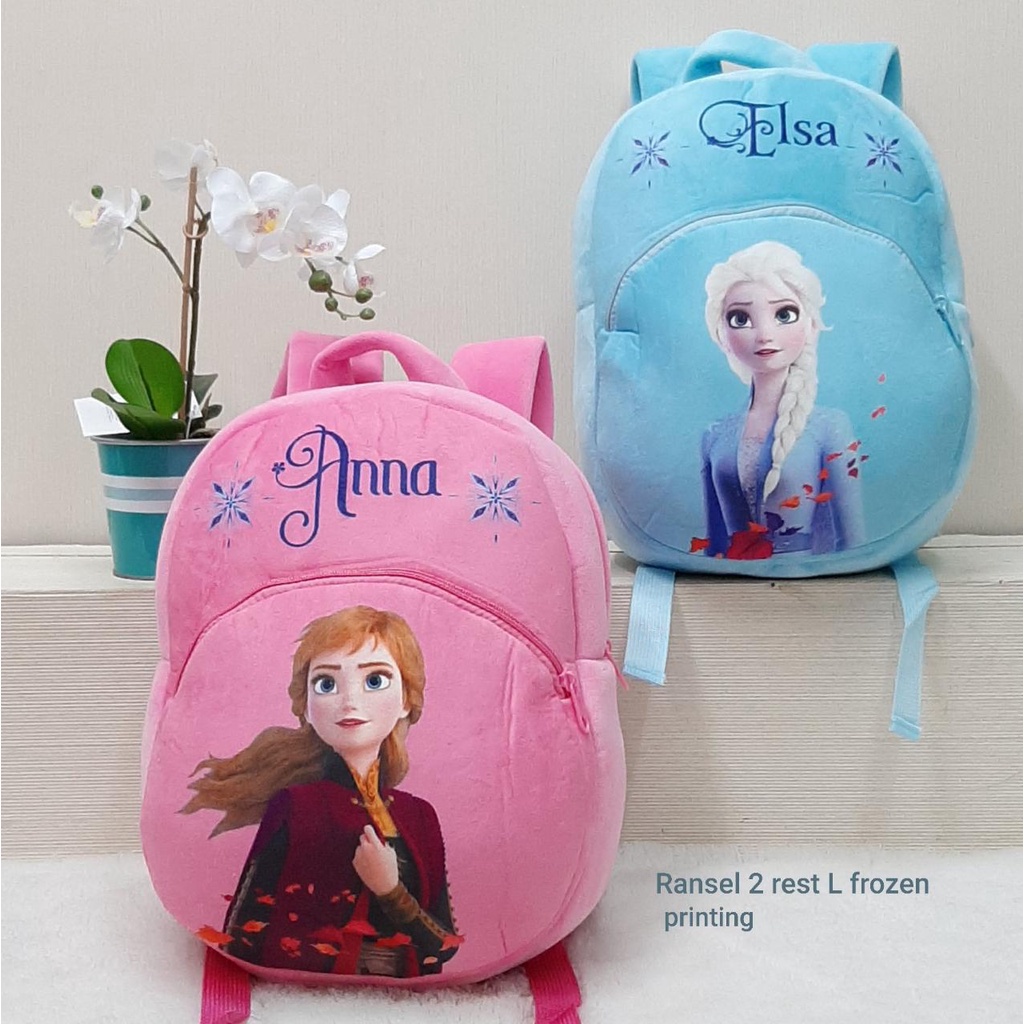 Jual Ransel 2 Rest Anna Elsa Size L/tas boneka karakter frozen/tas ...
