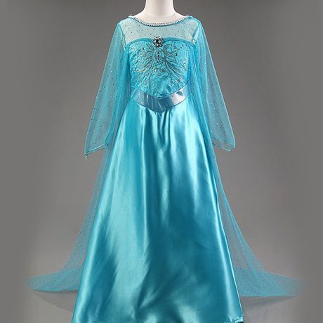 Jual KOSTUM ELSA FROZEN LONG DRESS PRINCESS SAYAP BIRU | Shopee Indonesia