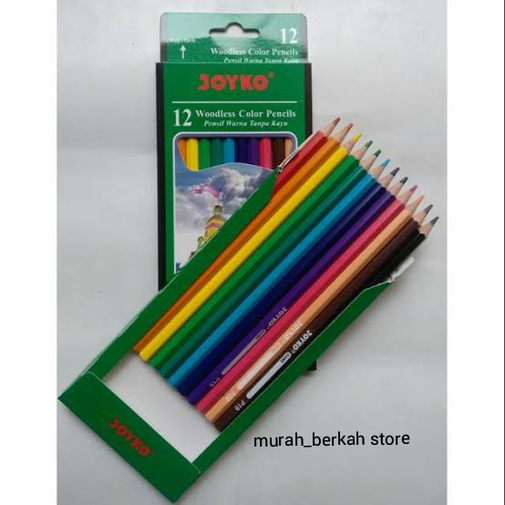 Jual Pensil 12 Warna Joyko / Pensil Warna Panjang Joyko 12 Warna CP-103 ...