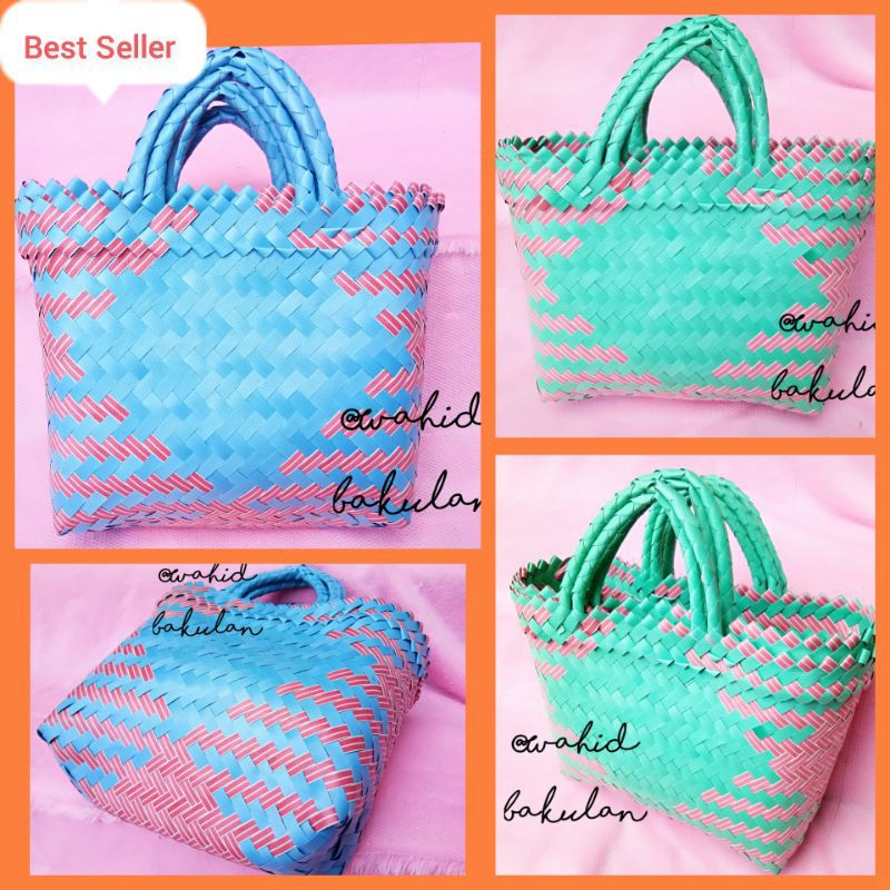 Jual Tas anyaman kecil (S) Motif kombinasi -Tas anyaman ngawi | Shopee ...