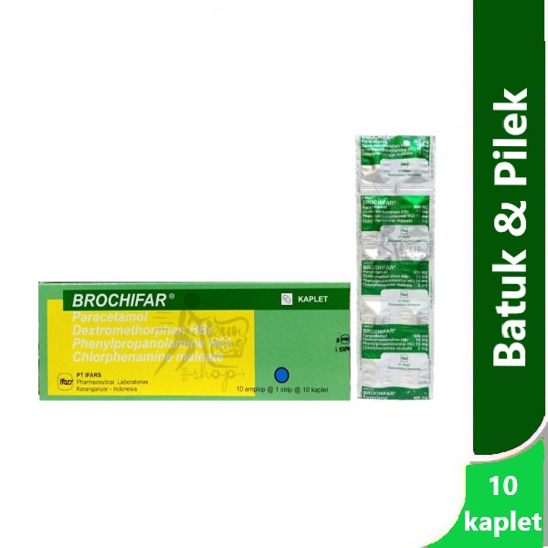 Jual Brochifar Strip @ 10 kaplet - obat batuk pilek demam | Shopee ...