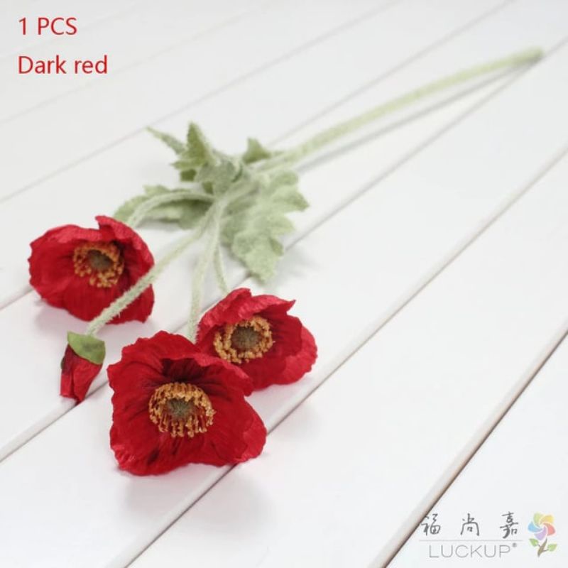 Jual Bunga Poppy Artificial Flower - Dekorasi Bunga Plastik Corn Poppy ...