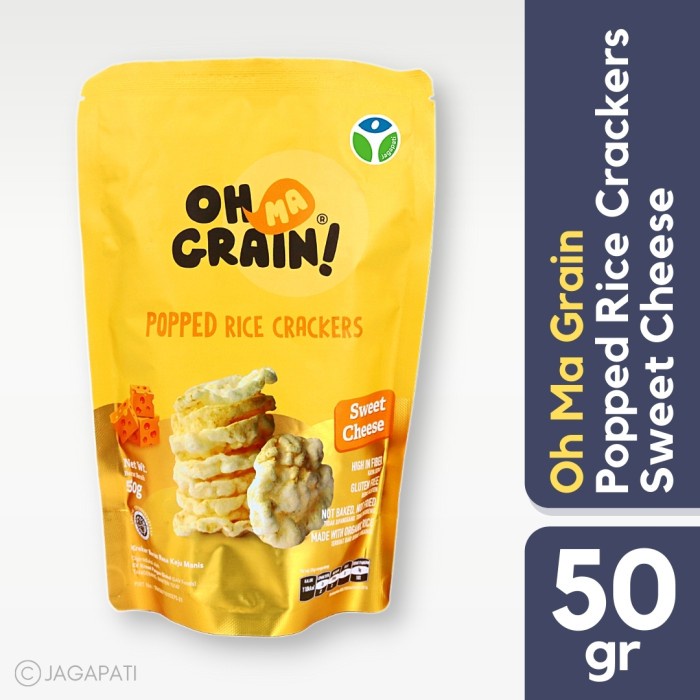 Jual Oh Ma Grain Crackers Beras 50g | Shopee Indonesia