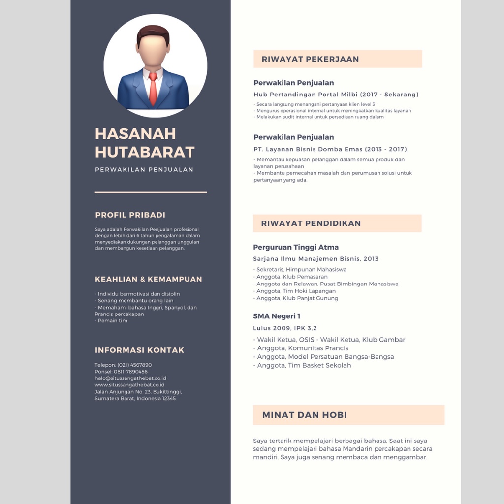 Jual Buat CV/Design CV/ATS Friendly/Design CV/Curicullum Vitae/Daftar ...