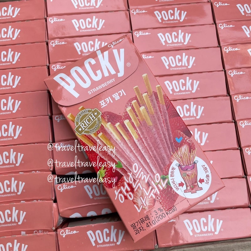 Jual Pocky Korea Strawberry / Blueberry Pocky rasa unik Korea snack ...
