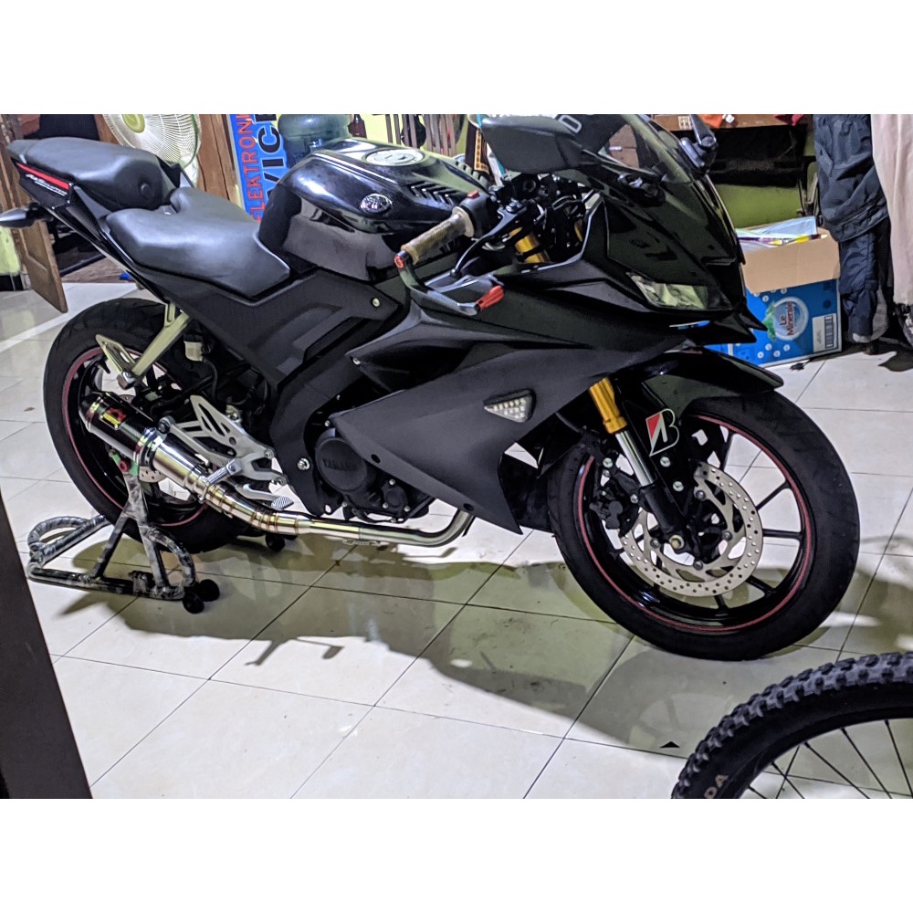 Jual Knalpot Akrapovic GP M1 Lorenzo New Yamaha YZF R15M R15 Vva V4 V3 V2 Old Vixion NVL NVA ...