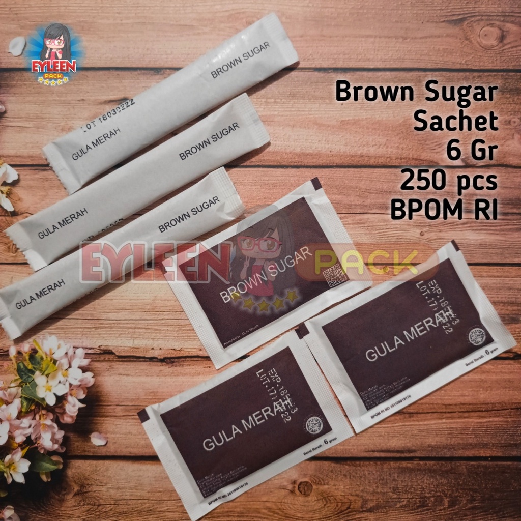 Jual Brown Sugar Sachet / Gula Merah Sachet isi 250 pcs Gula Hotel ...