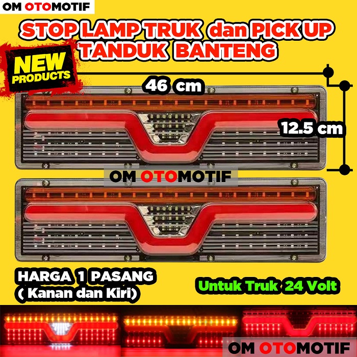 Jual stop lamp truk 24 volt led variasi lampu truck stoplamp truk rem ...