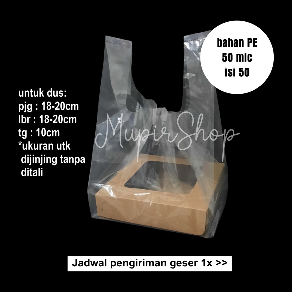 Jual (Dus 18 / Dus 20) Plastik Duduk / Plastik Dus 18x18 20x20 Bening ...