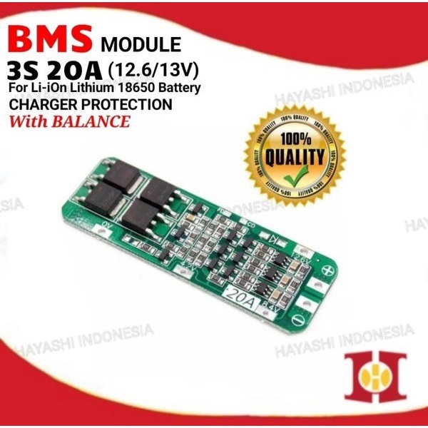 Jual Modul BMS Battery Charger Protection Pelindung Baterai 18650 3S ...