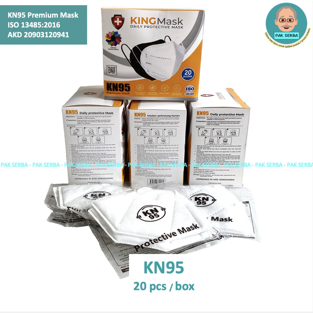 Jual Masker King Mask KN95 Premium 5 Ply Medis Kemenkes (1 BOX 20 PCS) | Shopee Indonesia
