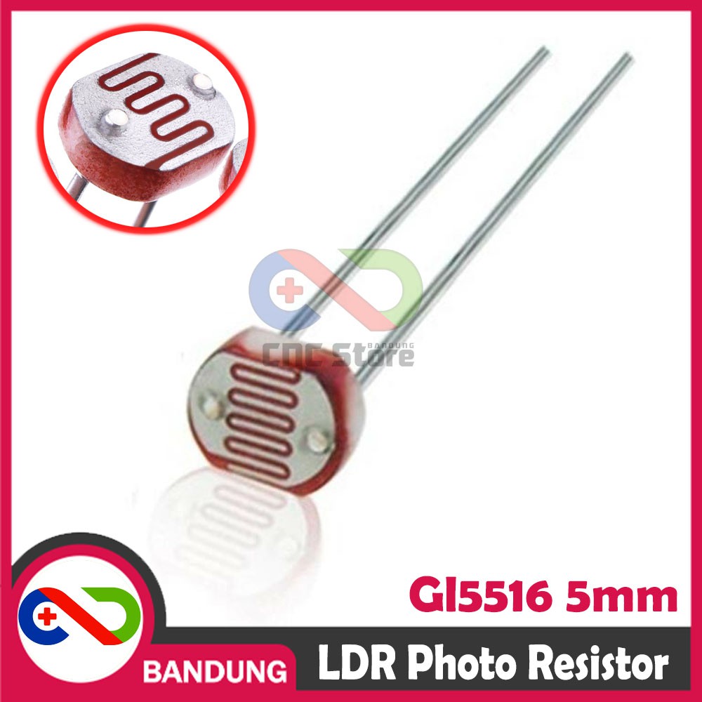 Jual LDR GL5516 5MM PHOTORESISTOR PHOTO RESISTOR GL 5516 | Shopee Indonesia