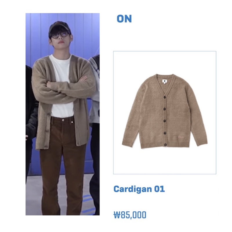 Jual BTS V TAEHYUNG ON CARDIGAN BTS POP UP STORE MOTS ORIGINAL OFFICIAL ...