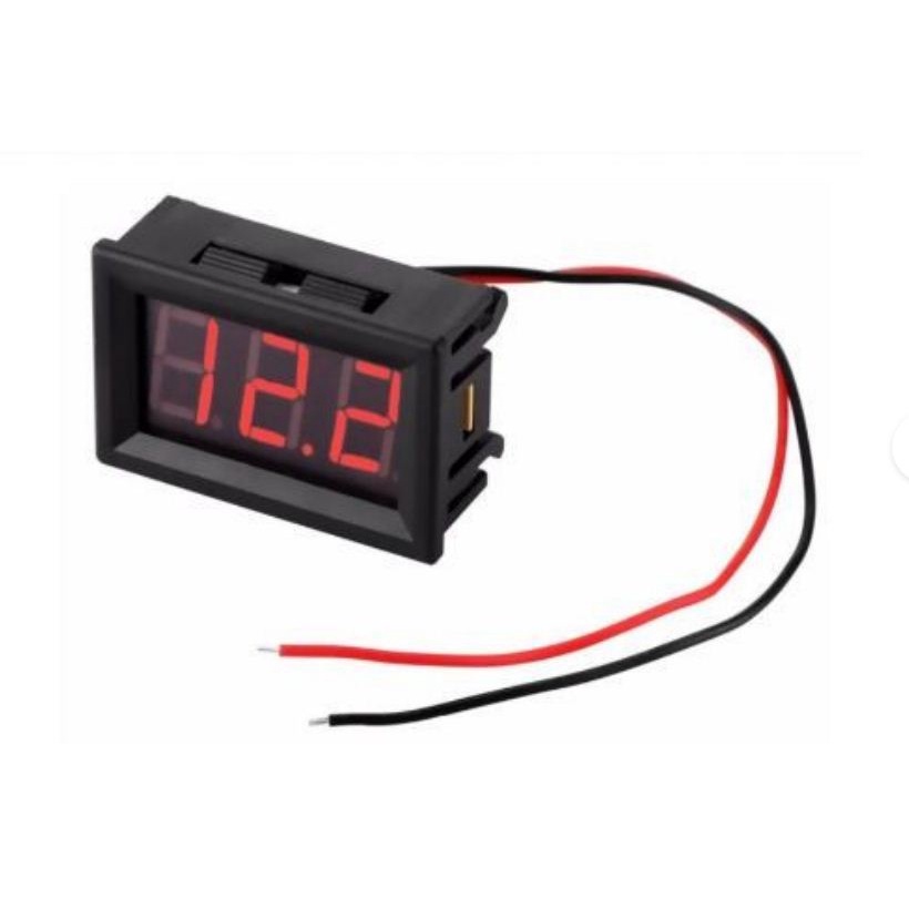 Jual Red DC Voltmeter Digital Volt meter 0.56 inch Display 2 Kabel 4.5 ...