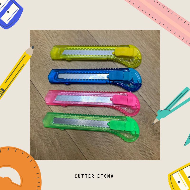 Jual Cutter Warna Pastel Neon Kater Pisau Pemotong kertas | Shopee ...