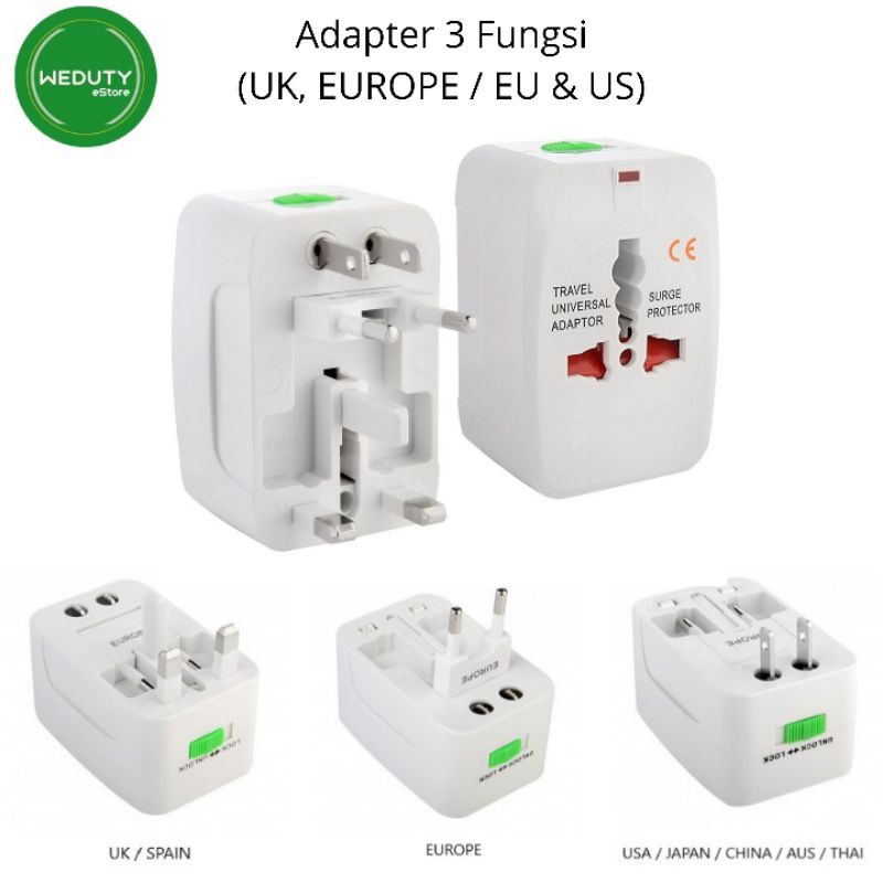 Jual ADAPTER COLOKAN LISTRIK MULTIFUNGSI UNIVERSAL TRAVEL ADAPTOR UNTUK ...