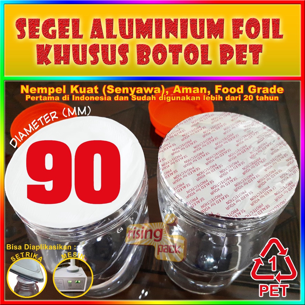 Jual Seal Aluminium Foil Botol PET Uk. 90 mm isi 100 Pcs (setrika ...