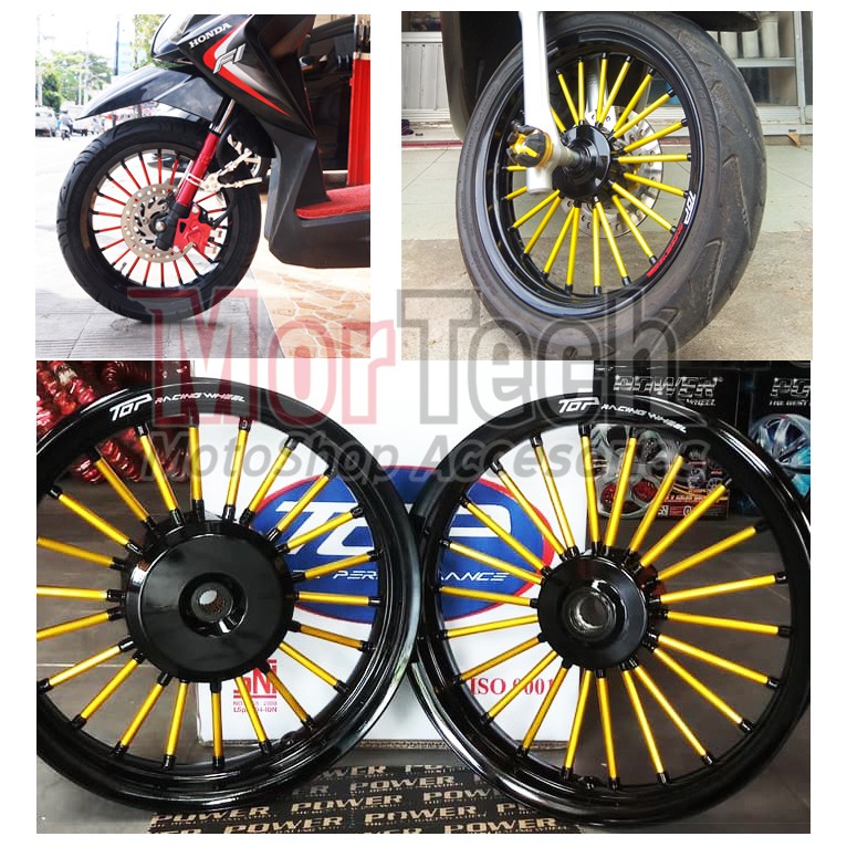 Jual TOP Velg Beat CW Karbu Vario Techno 110 GENIO Pelek Racing Tapak ...